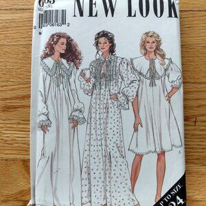 New Look | Office | Vintage Poet Nightgown Sewing Pattern Sxl Victorian ...